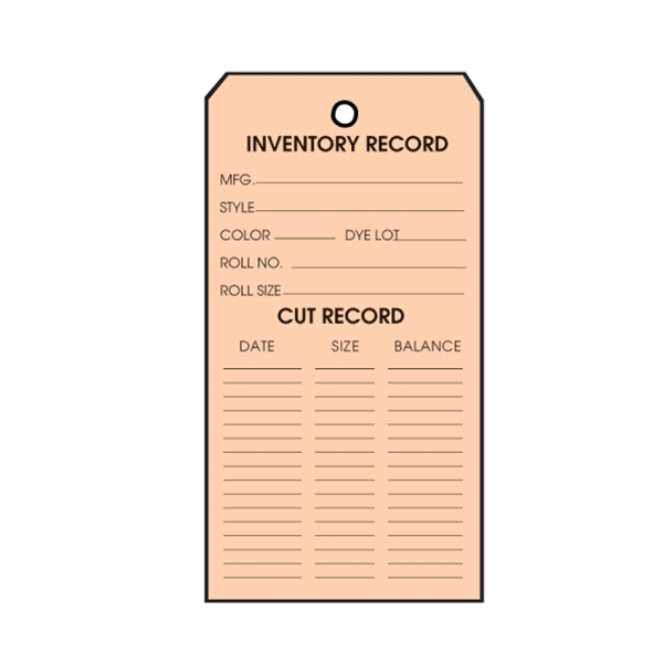 Item # T950, Inventory Record Tag - Manila Tag On Universal Tag